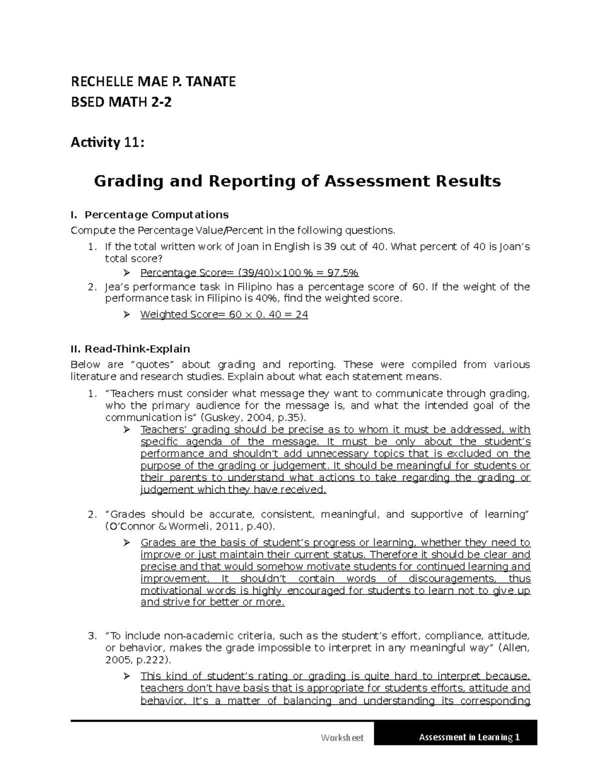Tanate,RM Activity 11(EDUC3) - RECHELLE MAE P. TANATE BSED MATH 2 ...