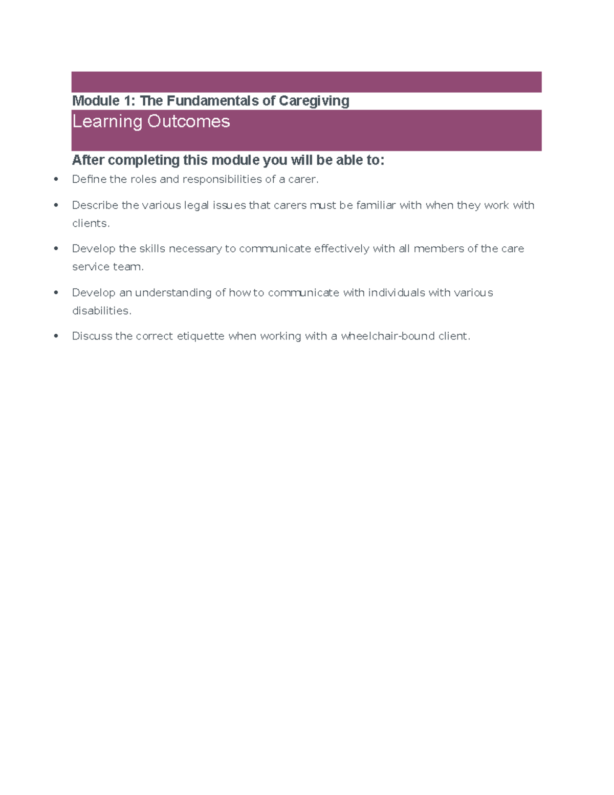 DR. Okware - Certified Nursing Assistant - Module 1: The Fundamentals ...