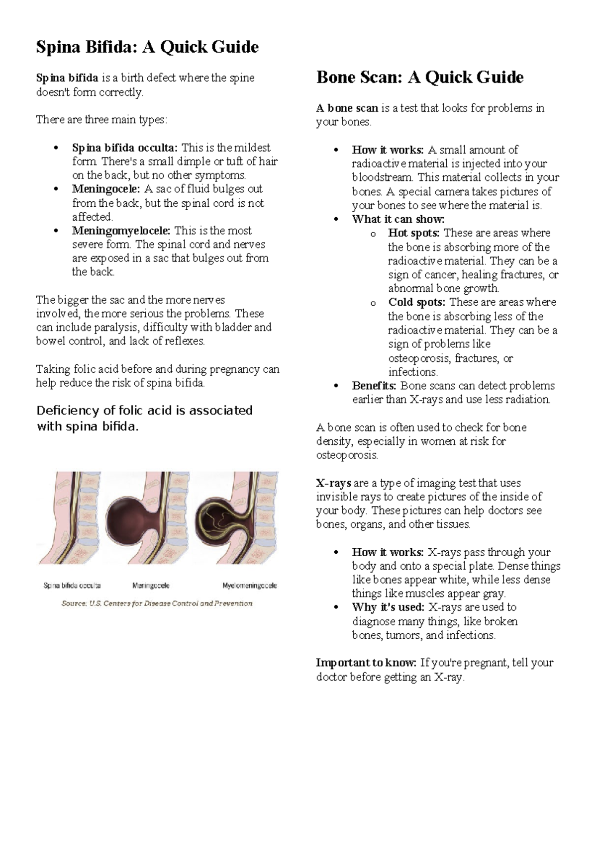 Anaphy extra reviewer for bones - Spina Bifida: A Quick Guide Spina ...