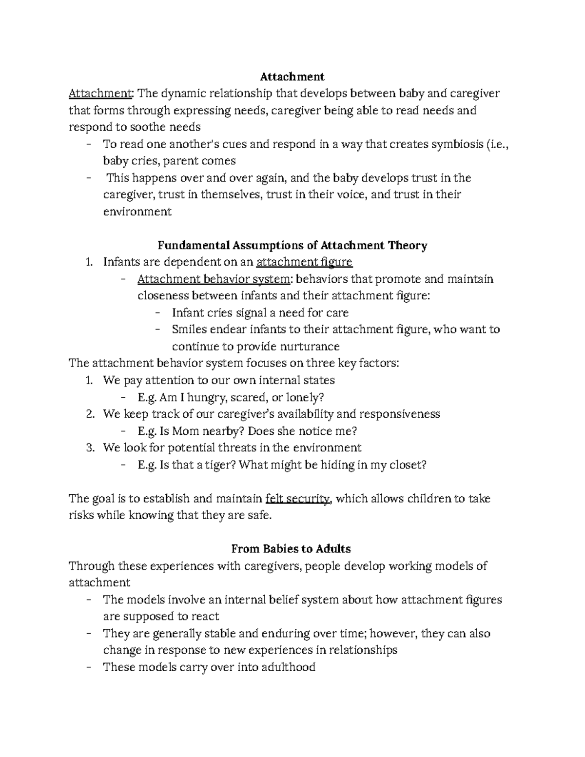 Trauma and Attatchment - Attachment Attachment: The dynamic ...
