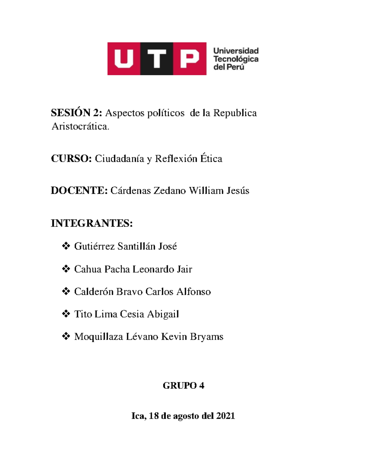 S2 Aspectos Politicos Republica Aristocratica - SESIÓN 2: Aspectos ...
