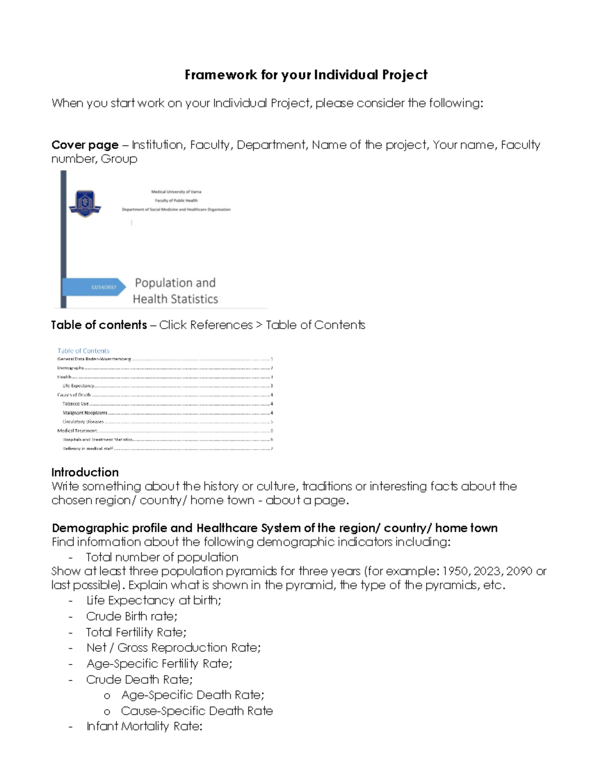 Individual Project - Summary Writing Skills - Framework for your ...