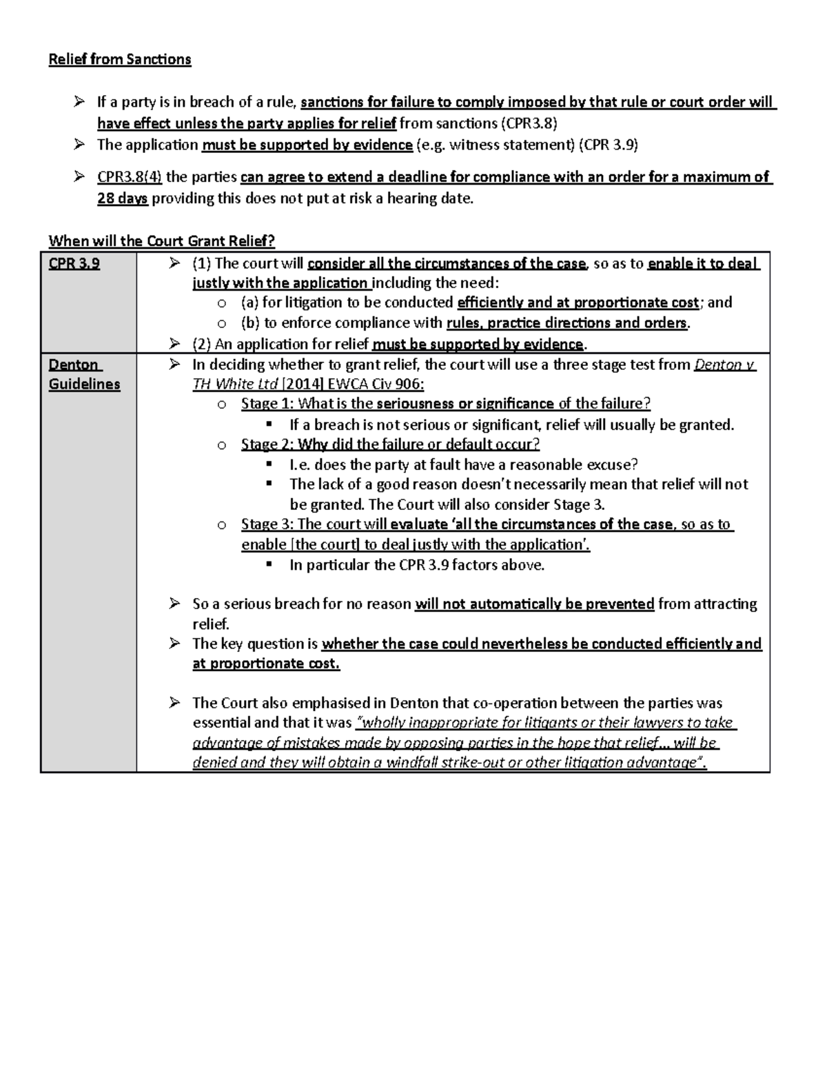 6. Relief from Sanctions - Relief from Sanctions If a party is in ...