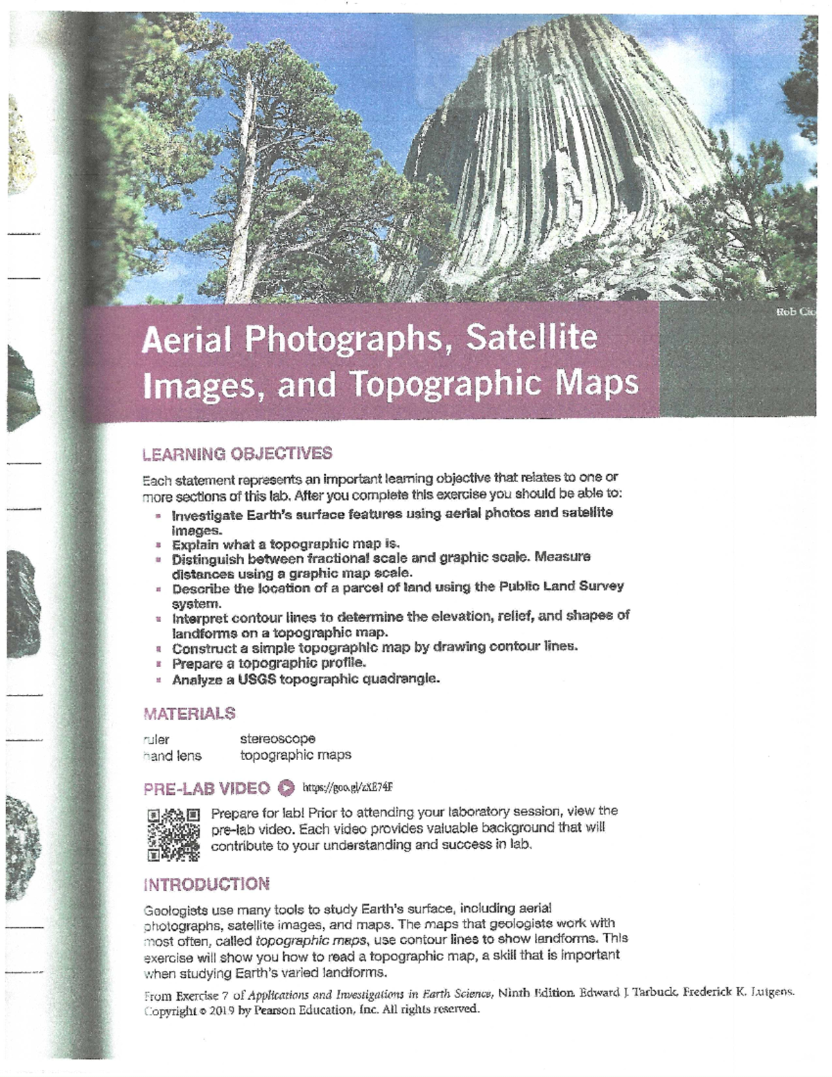 Aerial Photographs, Satellite Images adn Topographic Maps Lab ...