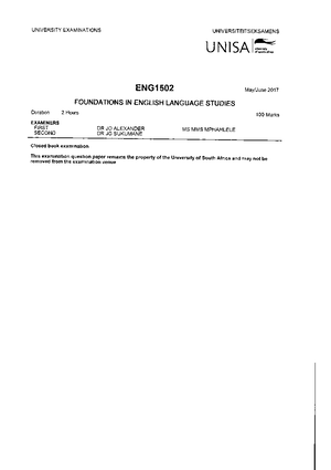 Honesty Declaration - ENG1501 - Unisa - Studocu