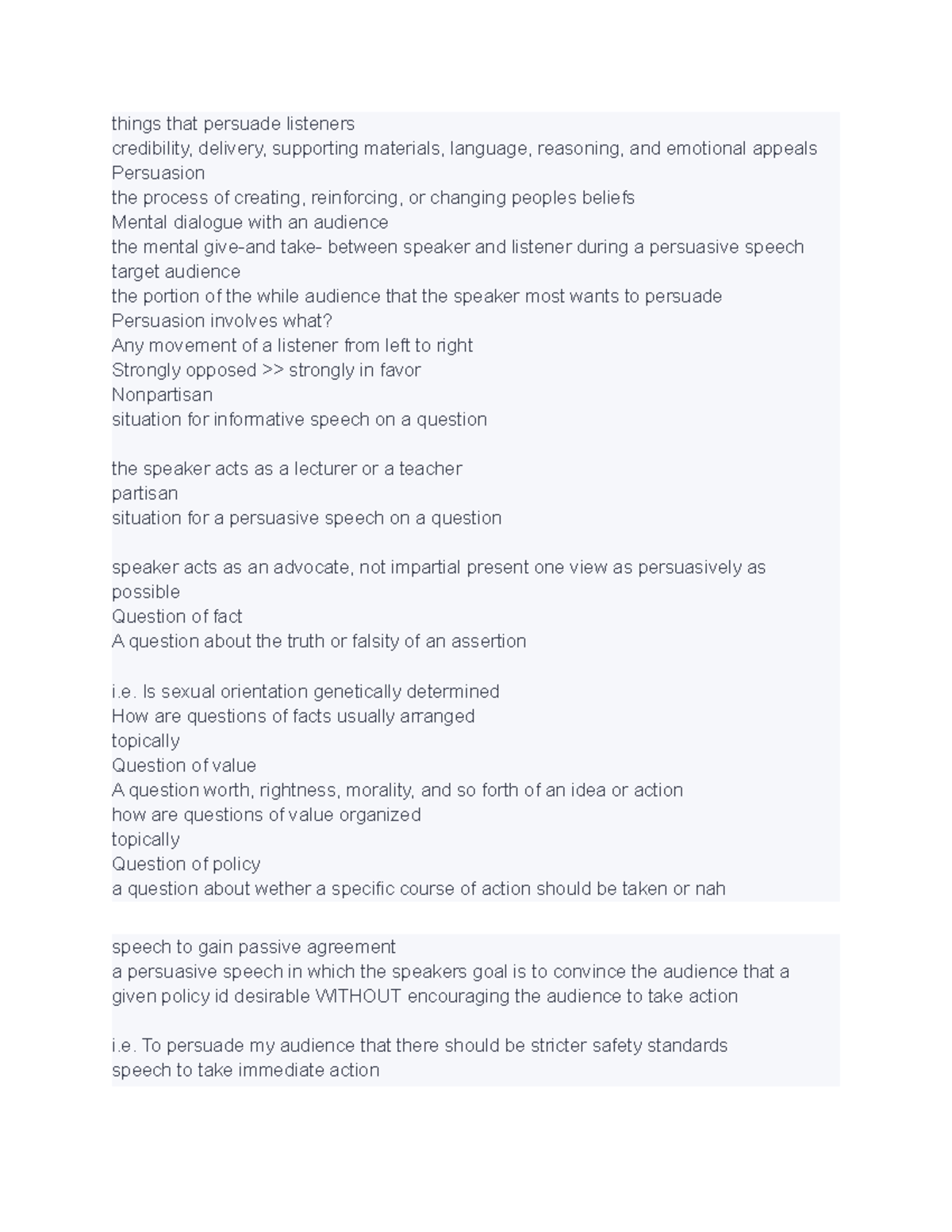 coms 101 lecture notes professor alban - things that persuade listeners ...