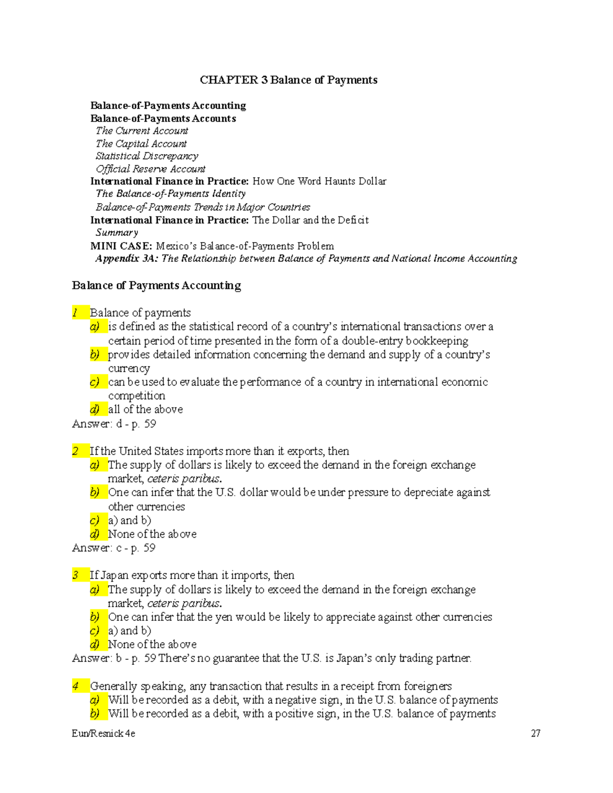 Chapter+3+Balance+of+Payments - CHAPTER 3 Balance of Payments Balance-of-Payments Accounting ...
