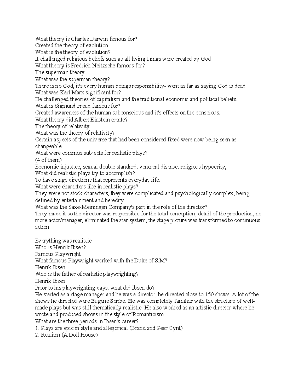 Th 3 - notes - What theory is Charles Darwin famous for? Created the ...