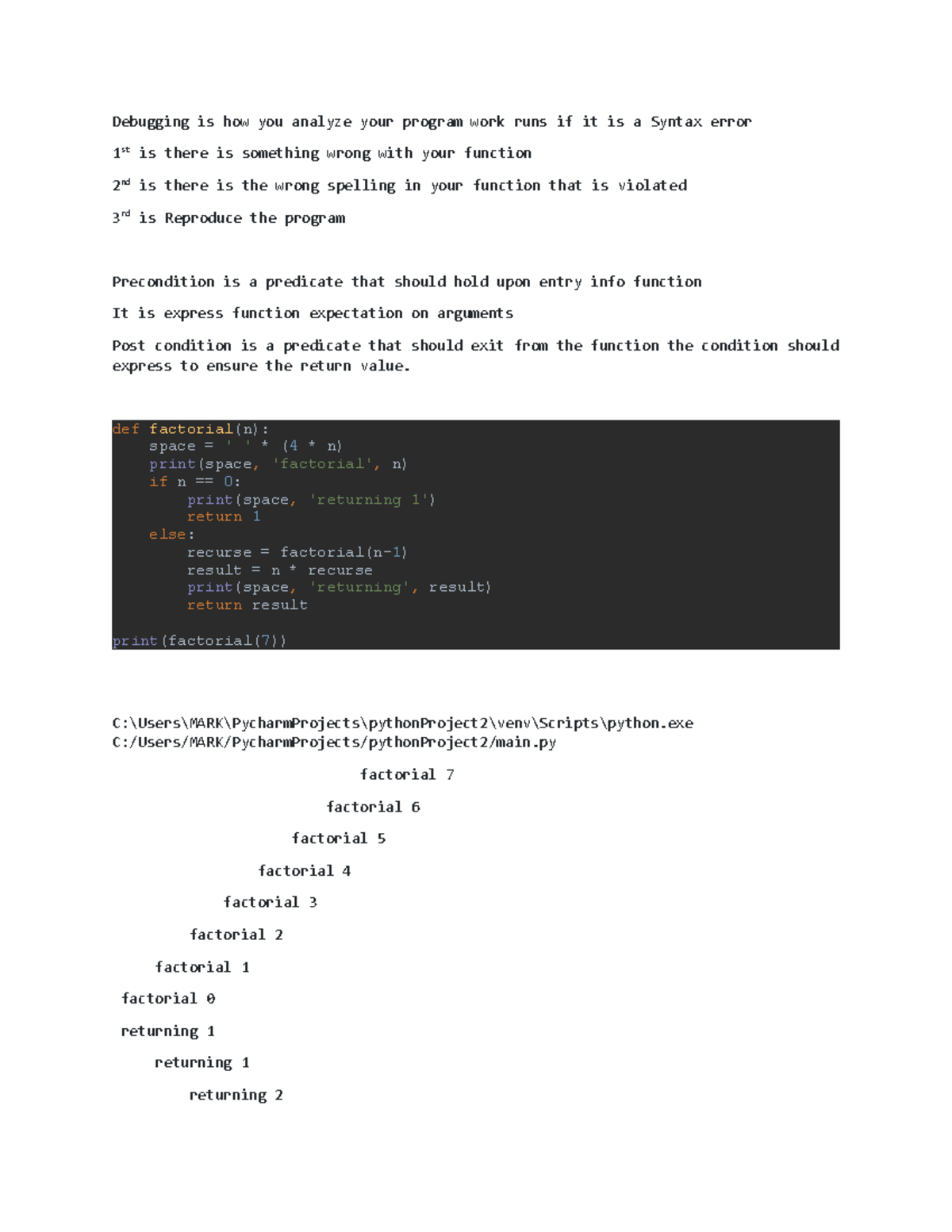 Debugging - I Just wanna help my fellow co-students, I know IT students ...