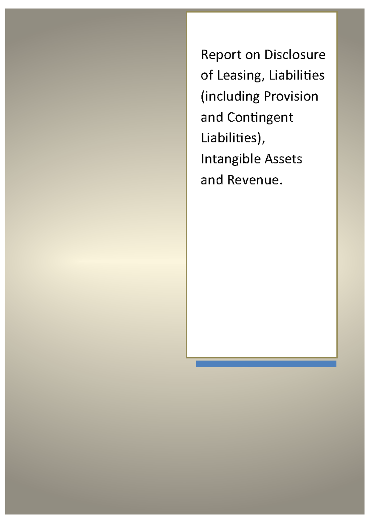 Upload 3 - disclosure of entities - Report on Disclosure of Leasing ...
