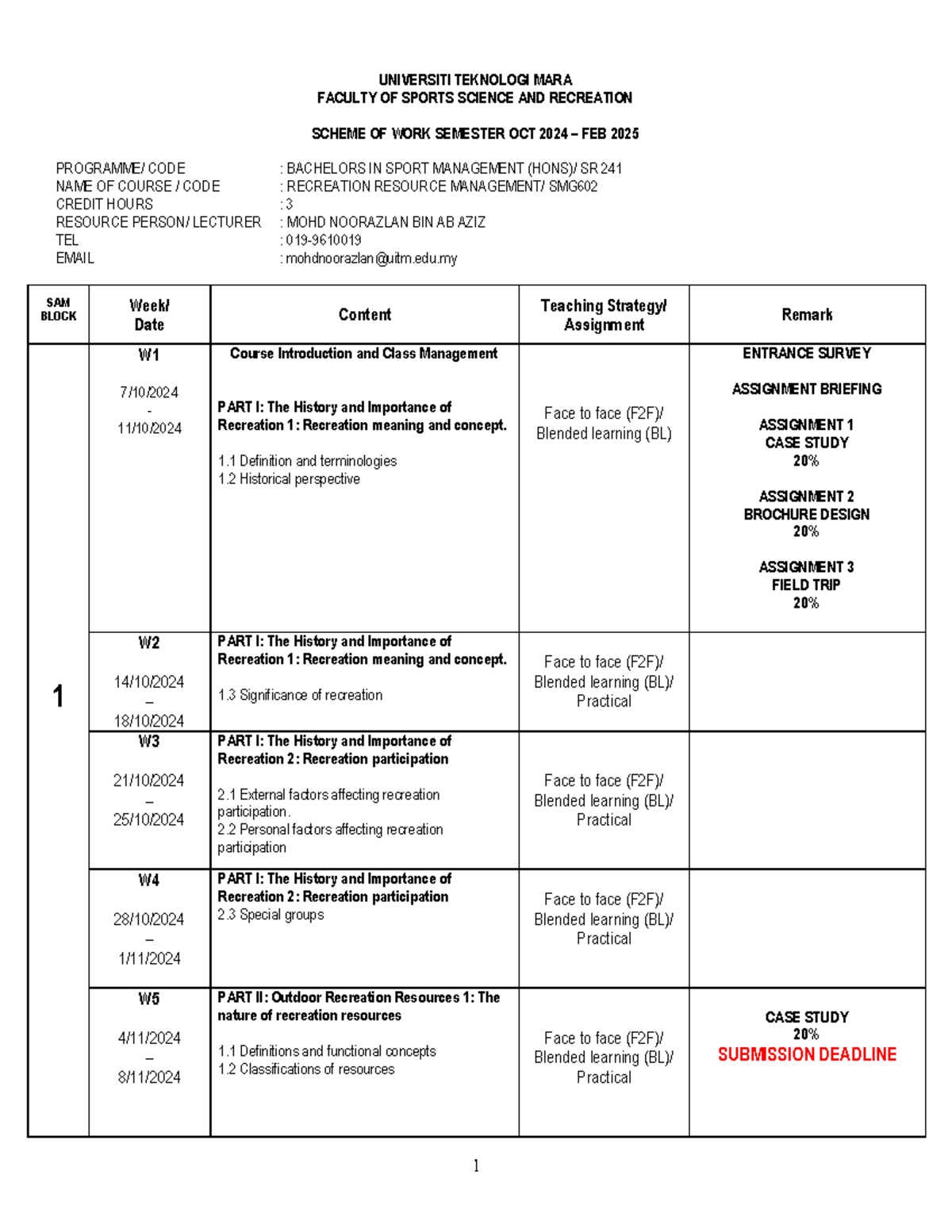 SMG602 SOW CAP Assignments Guideline 20244 - UNIVERSITI TEKNOLOGI MARA ...