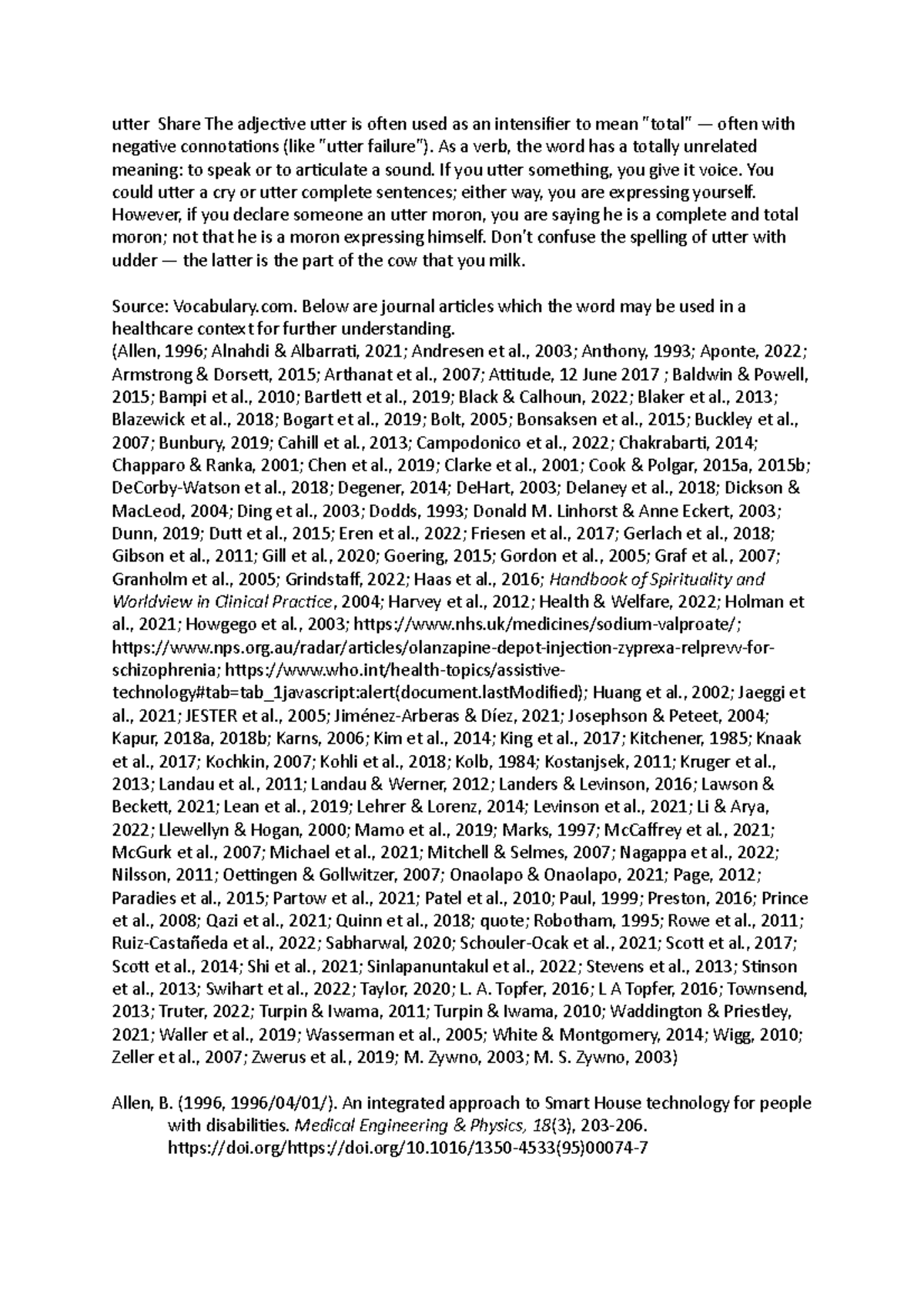 Utter - Summary - utter Share The adjective utter is often used as an ...