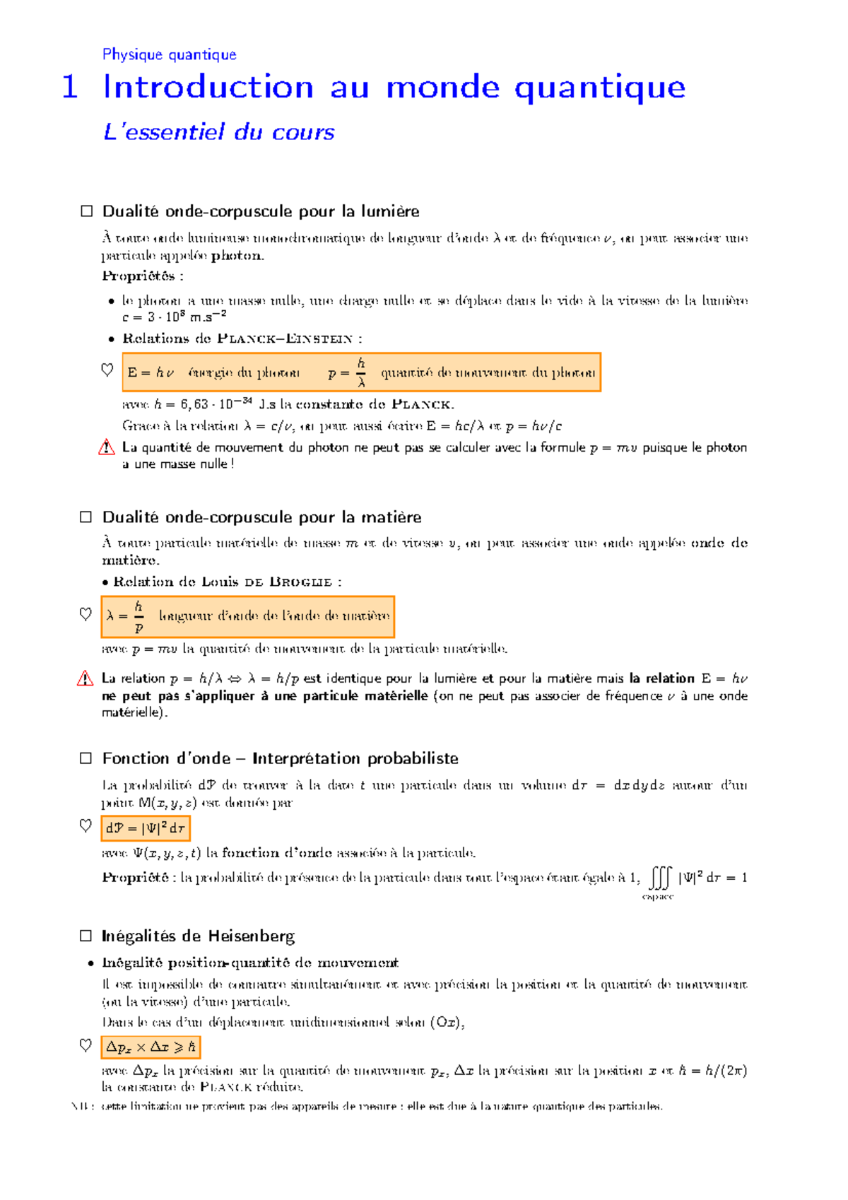 Introduction du monde quantique - Physique quantique 1 Intro du tion au ...