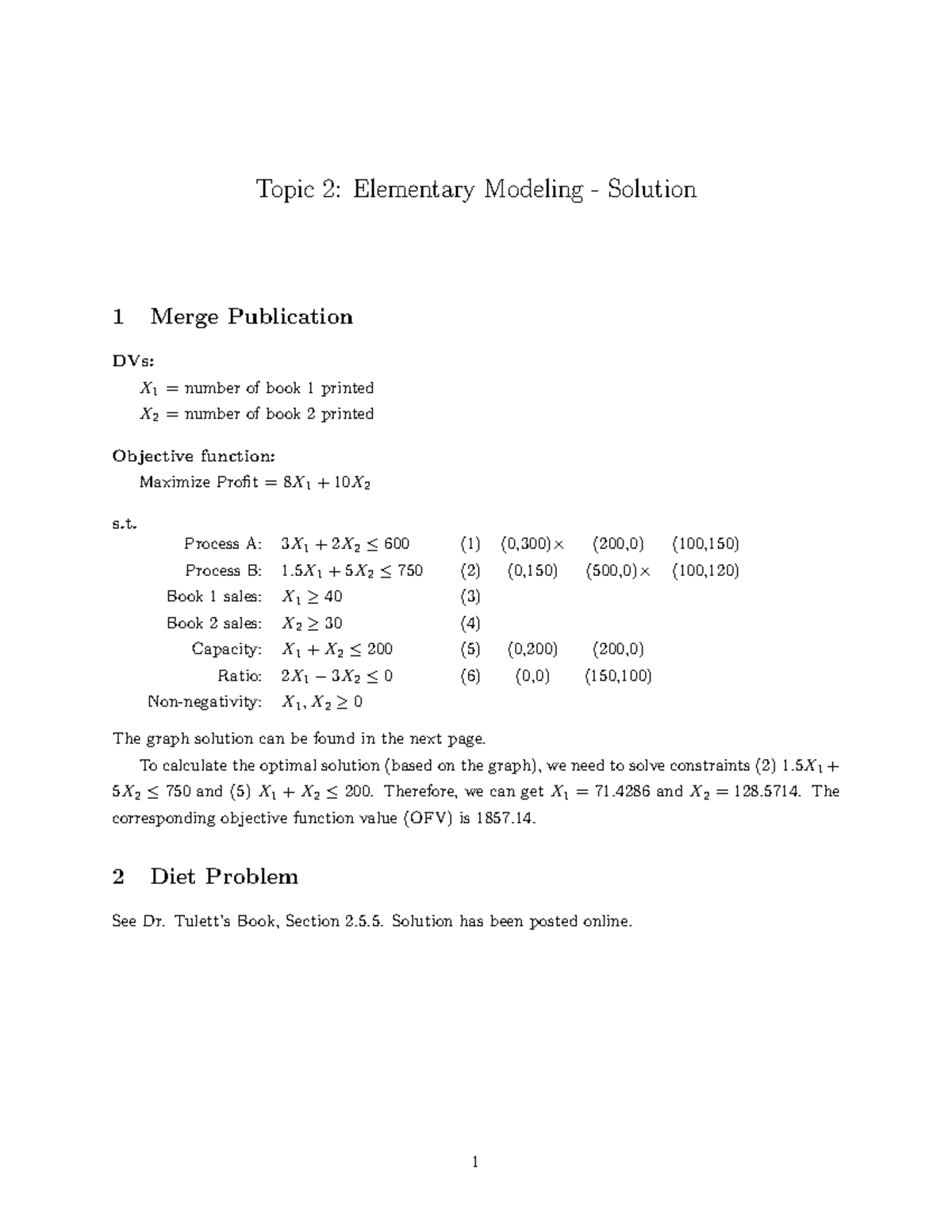 T2-Solution - Topic 2: Elementary Modeling - Solution - Topic 2 ...