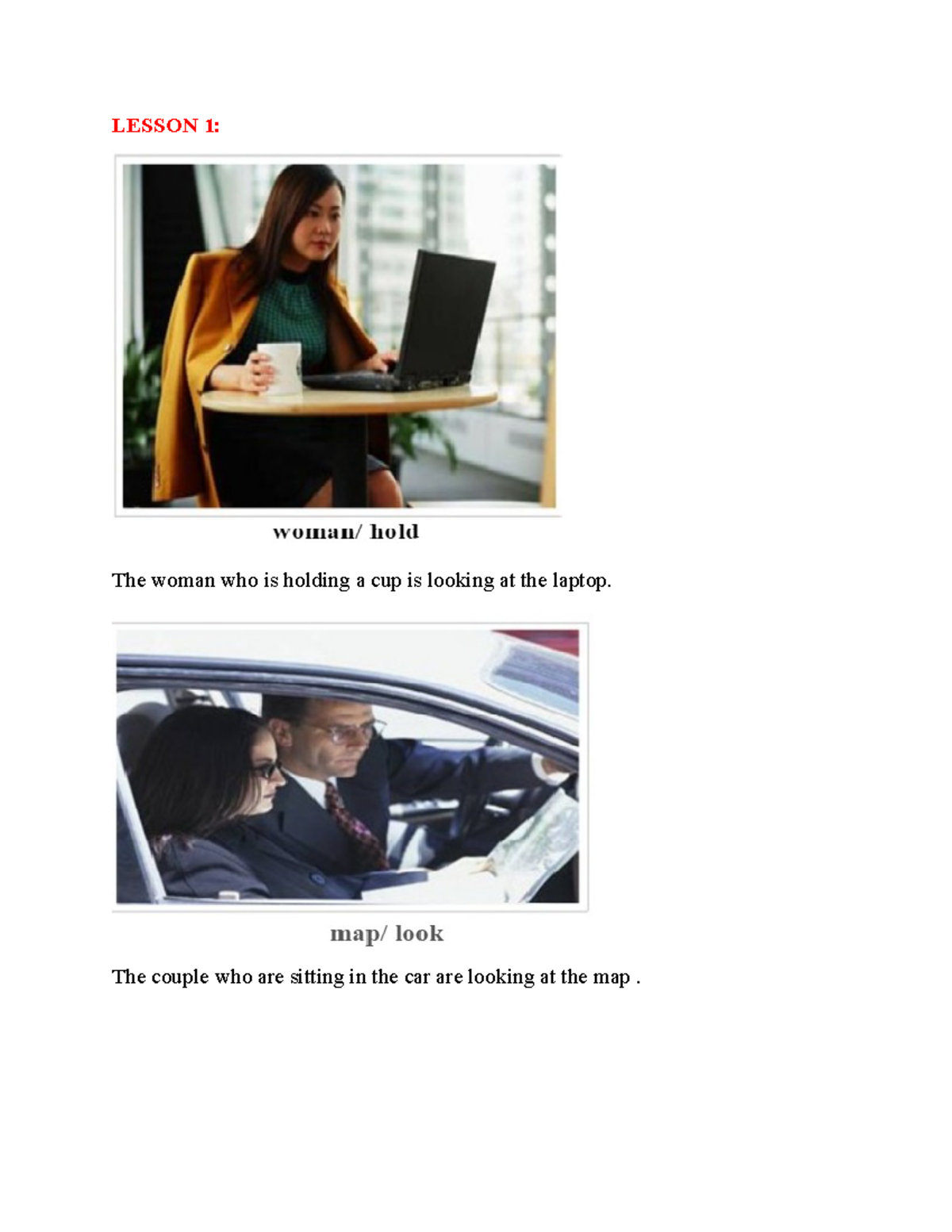 ENG217 bai tap ca nhan - Writting LV3 - LESSON 1: The woman who is ...