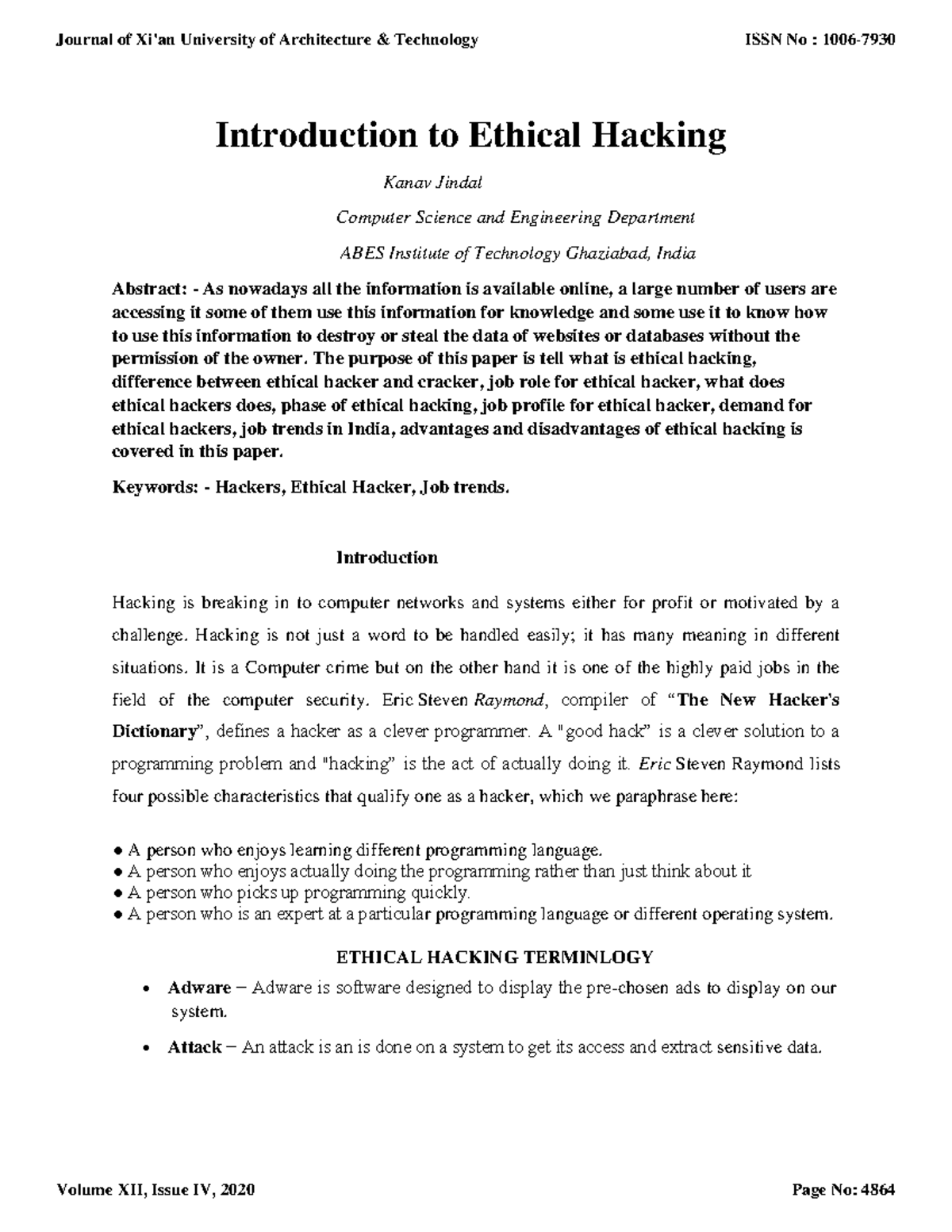 1. Introduction to Ethical Hacking Author Kanav Jindal - Introduction to Ethical Hacking Kanav ...