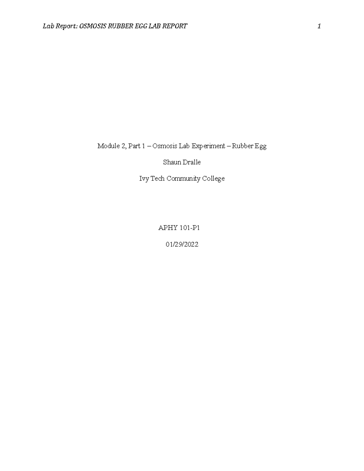 APHY 101 Lab Report Formatting Template - Module 2, Part 1 – Osmosis ...