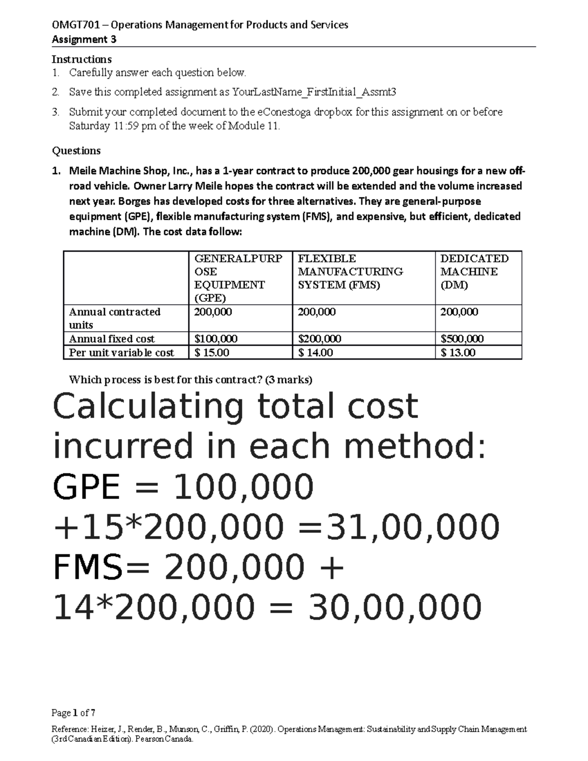 ASST3 - ASSIGNMENT 3 - Assignment 3 Instructions 1. Carefully answer ...