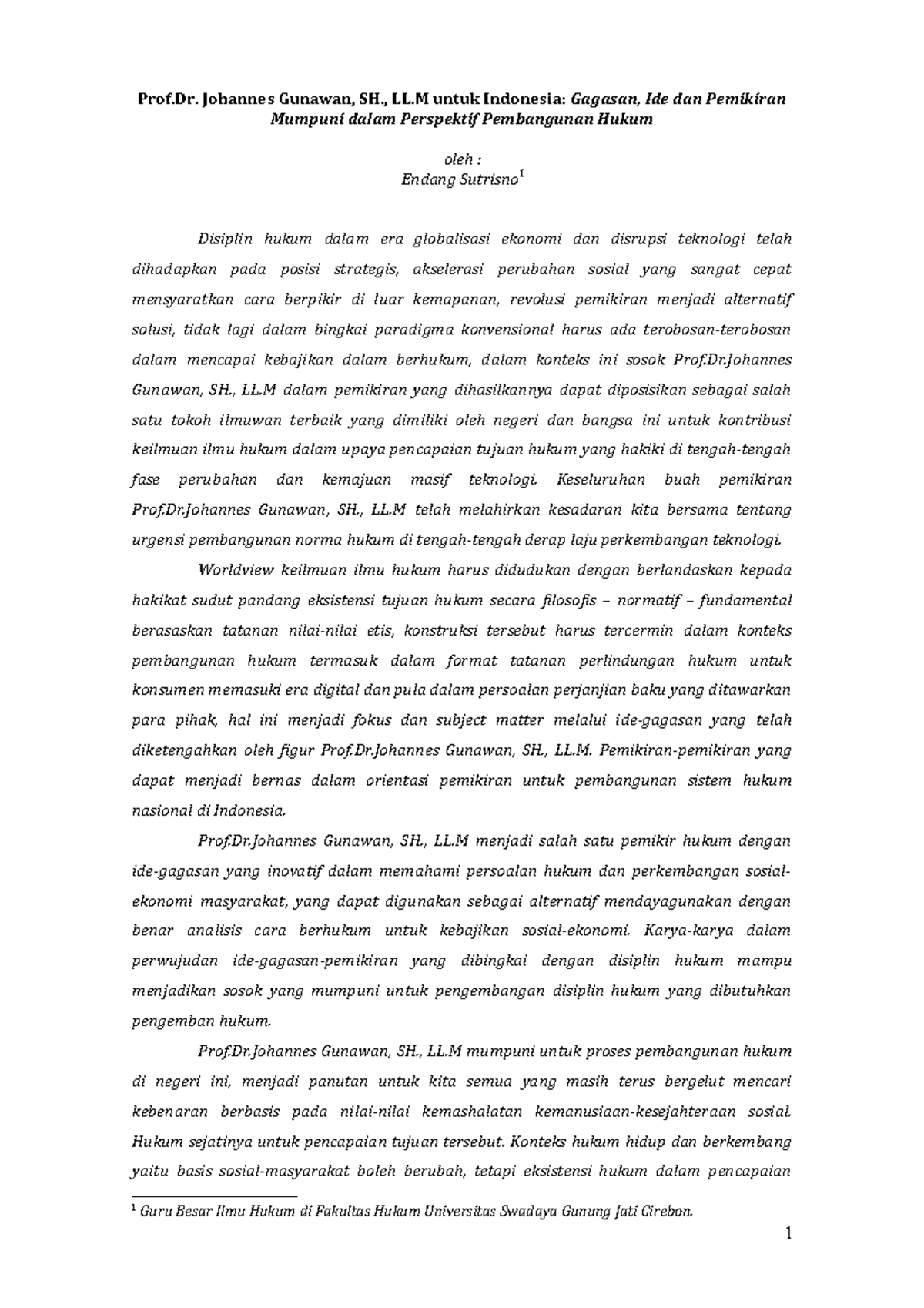 Prof.Jogun Unpar Bdg-Endang Sutrisno UGJ Crb - Prof. Johannes Gunawan ...