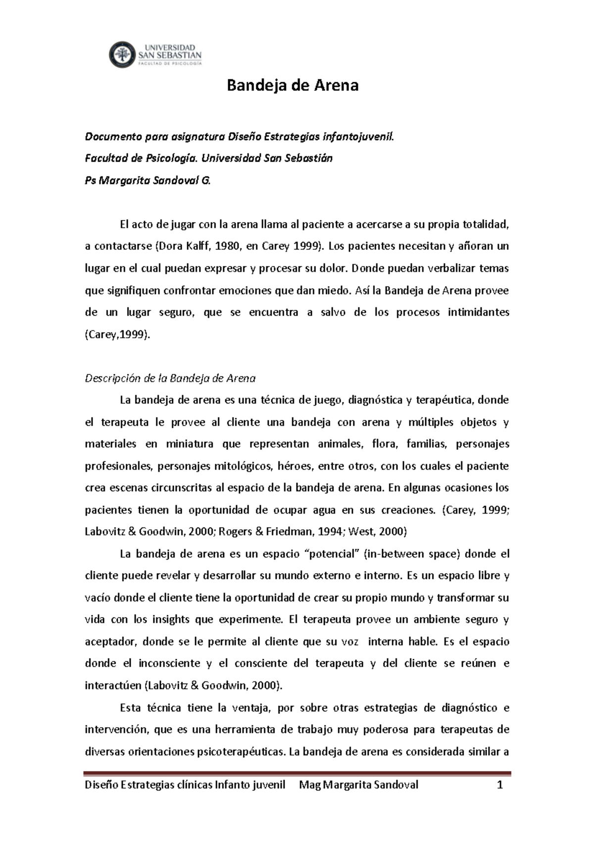 Bandeja arena Tecnica - nnnmmm - Bandeja de Arena Documento para ...