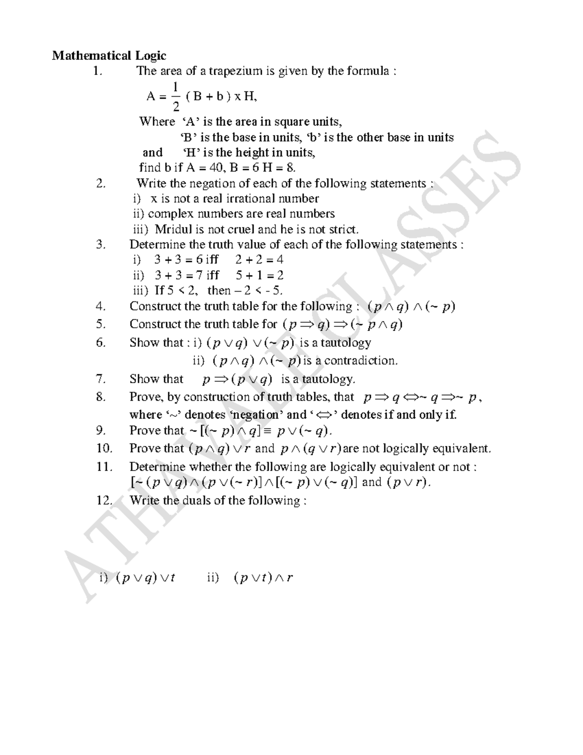 Mathematical Logic tong hop tiếng anh công thức - Mathematical Logic 1 ...