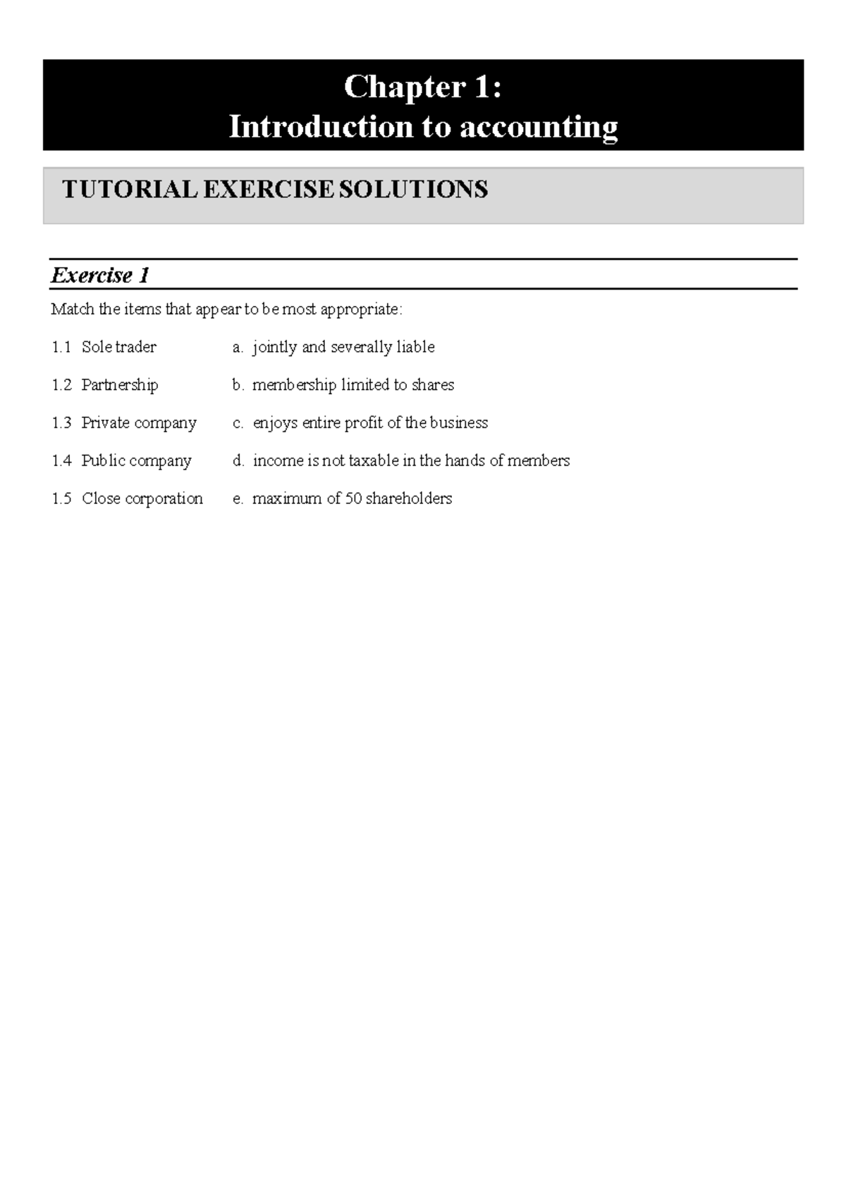 Chapter 1 - Solutions (Exercises 1 - 4) - Chapter 1: Introduction to ...