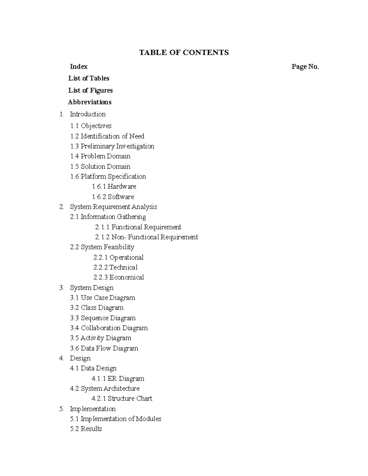 SEPM SRS Format - need it for assginment prupose - TABLE OF CONTENTS ...
