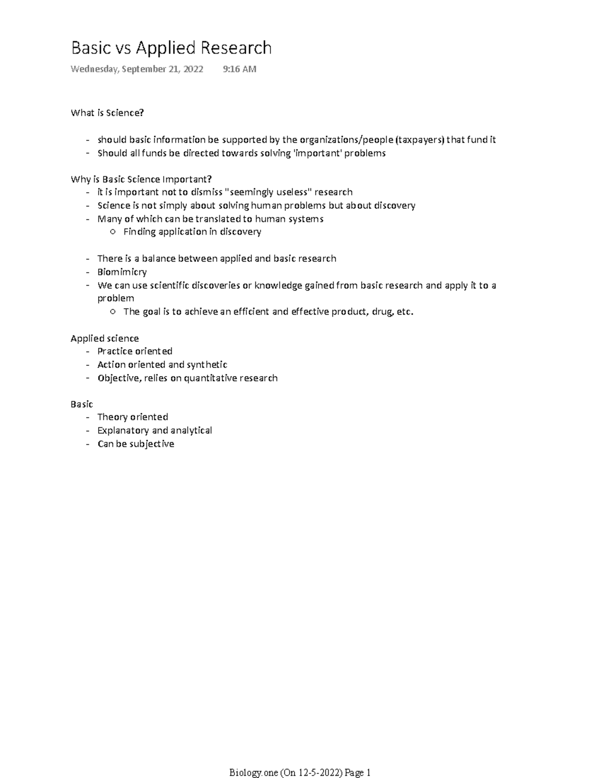 Basic vs Applied Research - What is Science? - should basic information ...