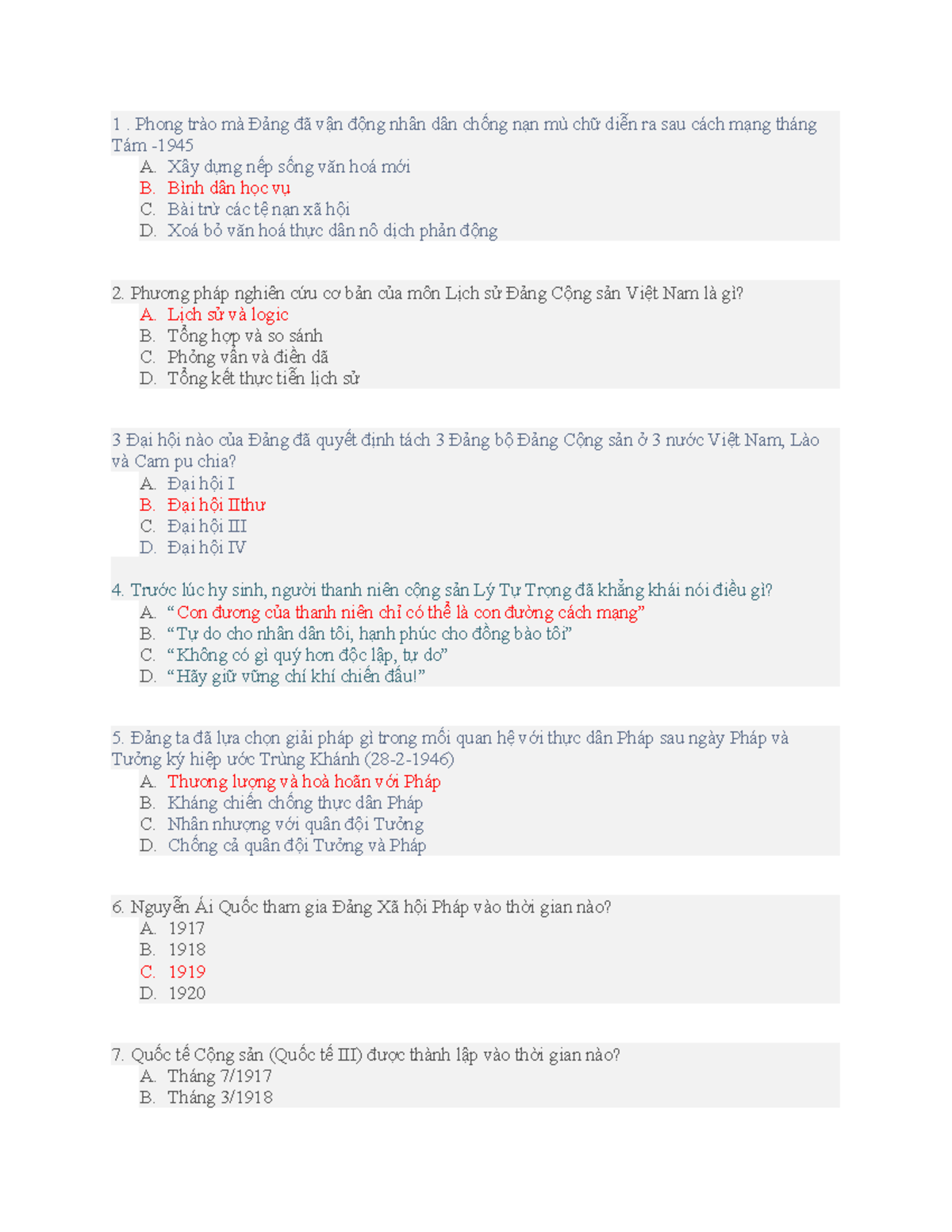 ôn-thi-GK - ôn thi gk - 1. Phong trào mà Đảng đã vận động nhân dân chống nạn mù chữ diễn ra sau ...