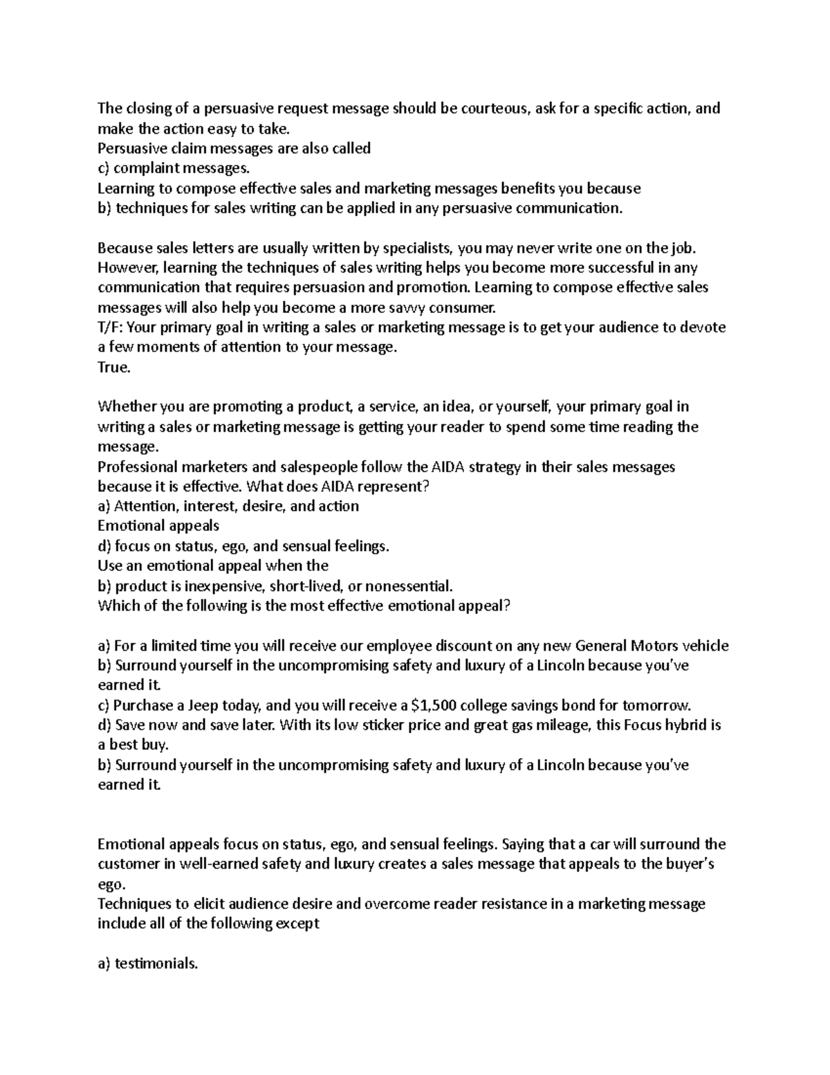 The closing of a persuasive request message should be courteous ...