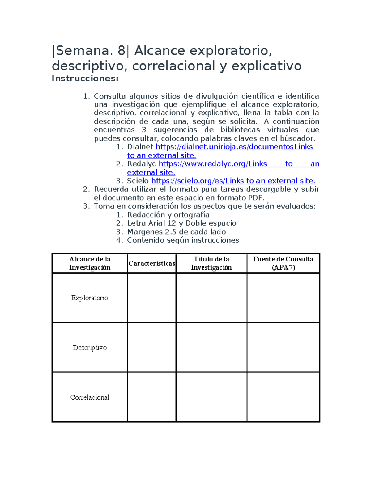 Semana 8 alcance exploratorio, descriptivo, correlacional y explicativo ...