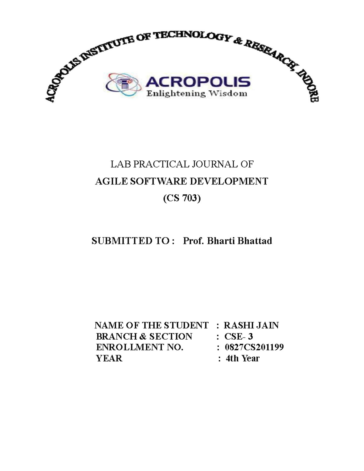 Agile Lab Manual - Summary theory of computation - LAB PRACTICAL JOURNAL OF AGILE SOFTWARE - Studocu