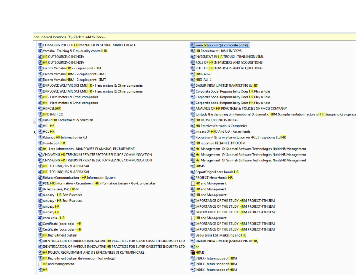 HR LIST - Operations Management - Studocu