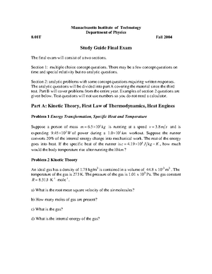 Physics 1A Final Review - Physics Final Review UNITS Pico p 010 12 Nano ...