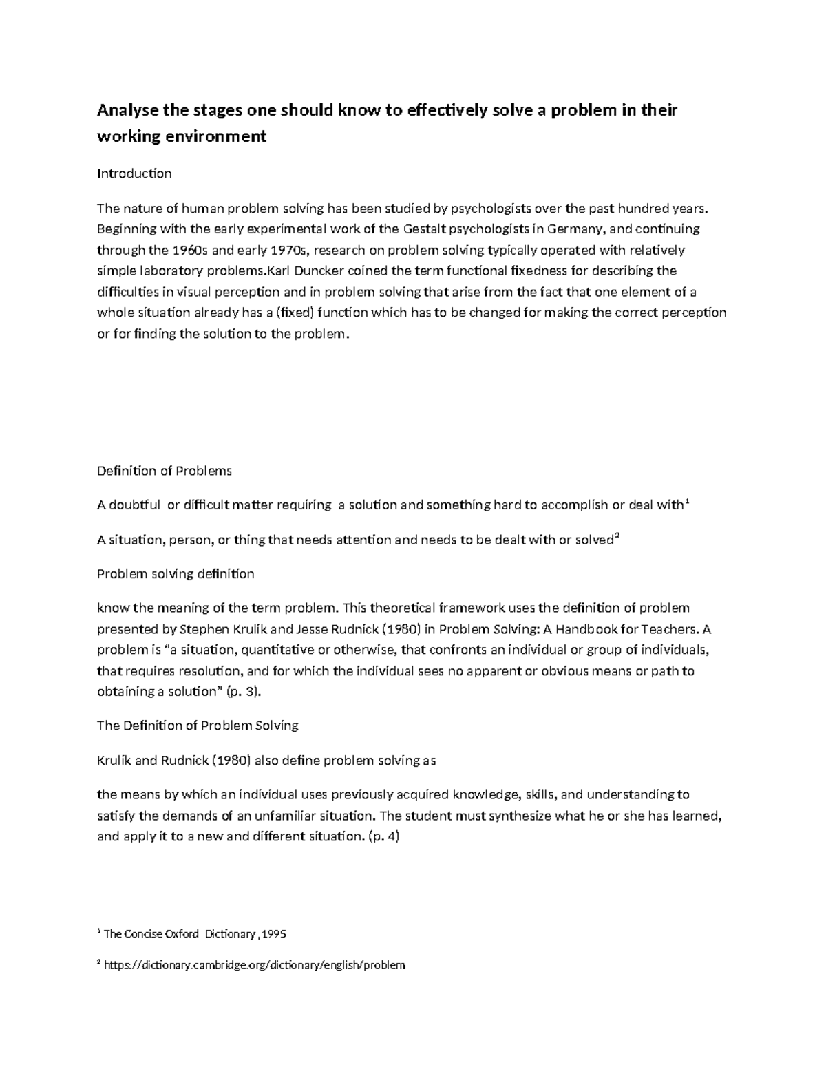 Problem Solving - Commercial law notes - Analyse the stages one should ...
