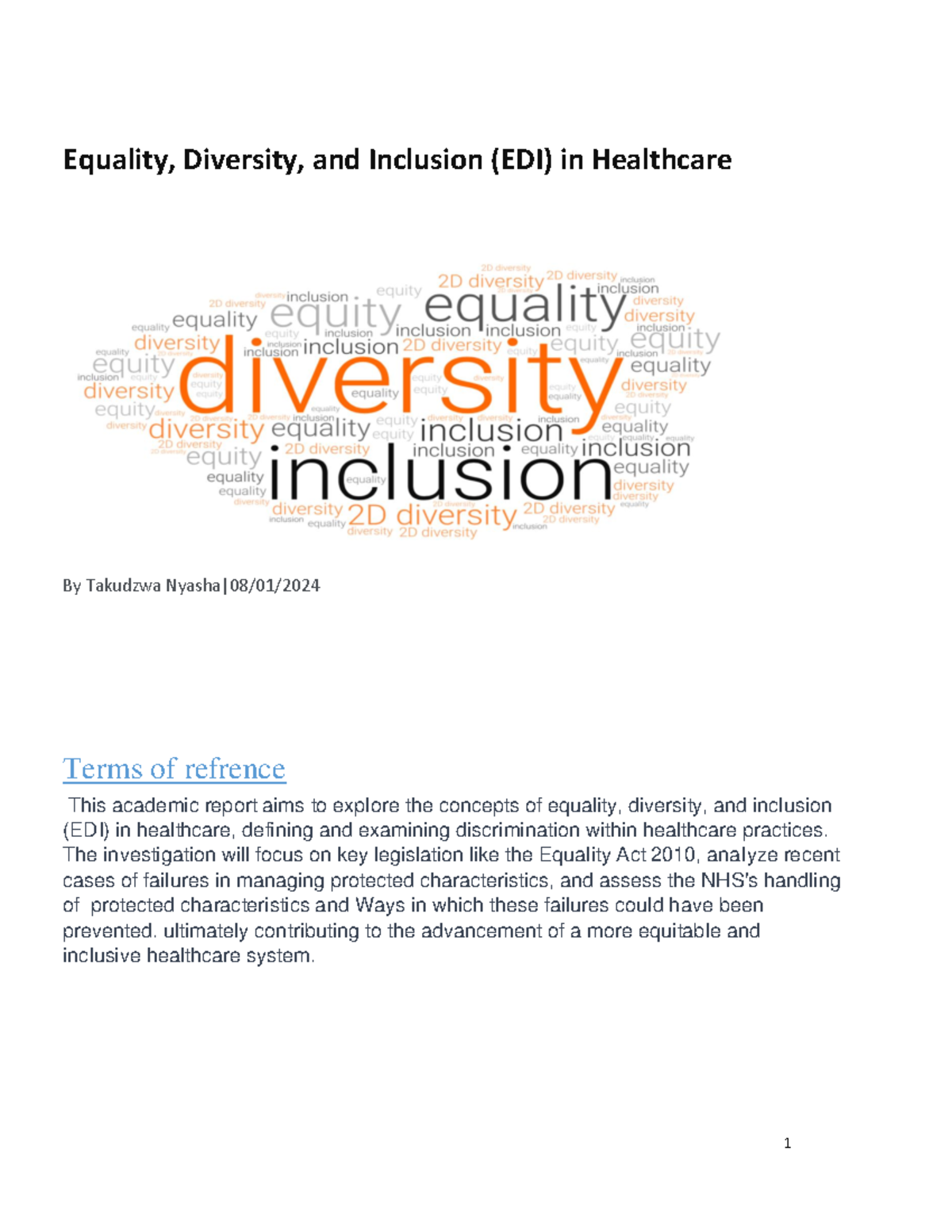 Unit 6 - new unit 6 learndirect - Equality, Diversity, and Inclusion ...