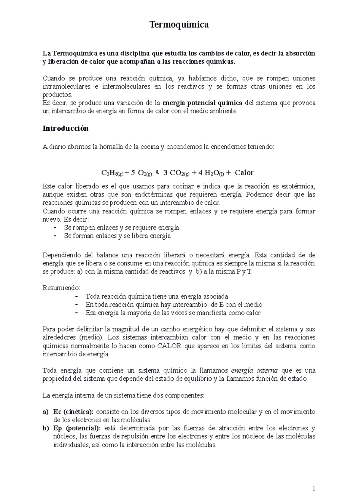 Termoquimica - Apuntes de la materia de quimica general en la UTN-FRBA ...