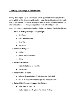 Heritage of Tamil - GE3152 - Studocu