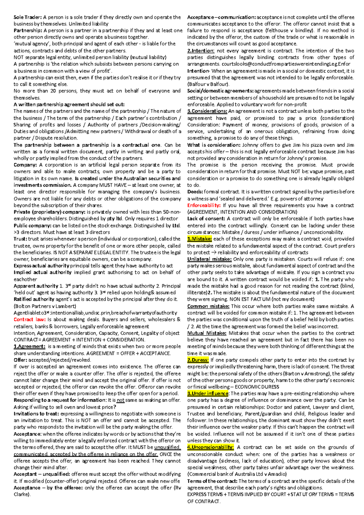 EXAM Pages - Summary Business Law and Ethics - Warning: TT: undefined function: 32 Warning: TT ...