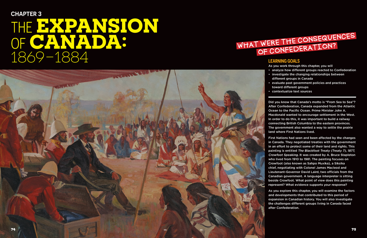 Ch3 sb opener World Religion - CHAPTER 3 THE EXPANSION OF CANADA: 1869 ...