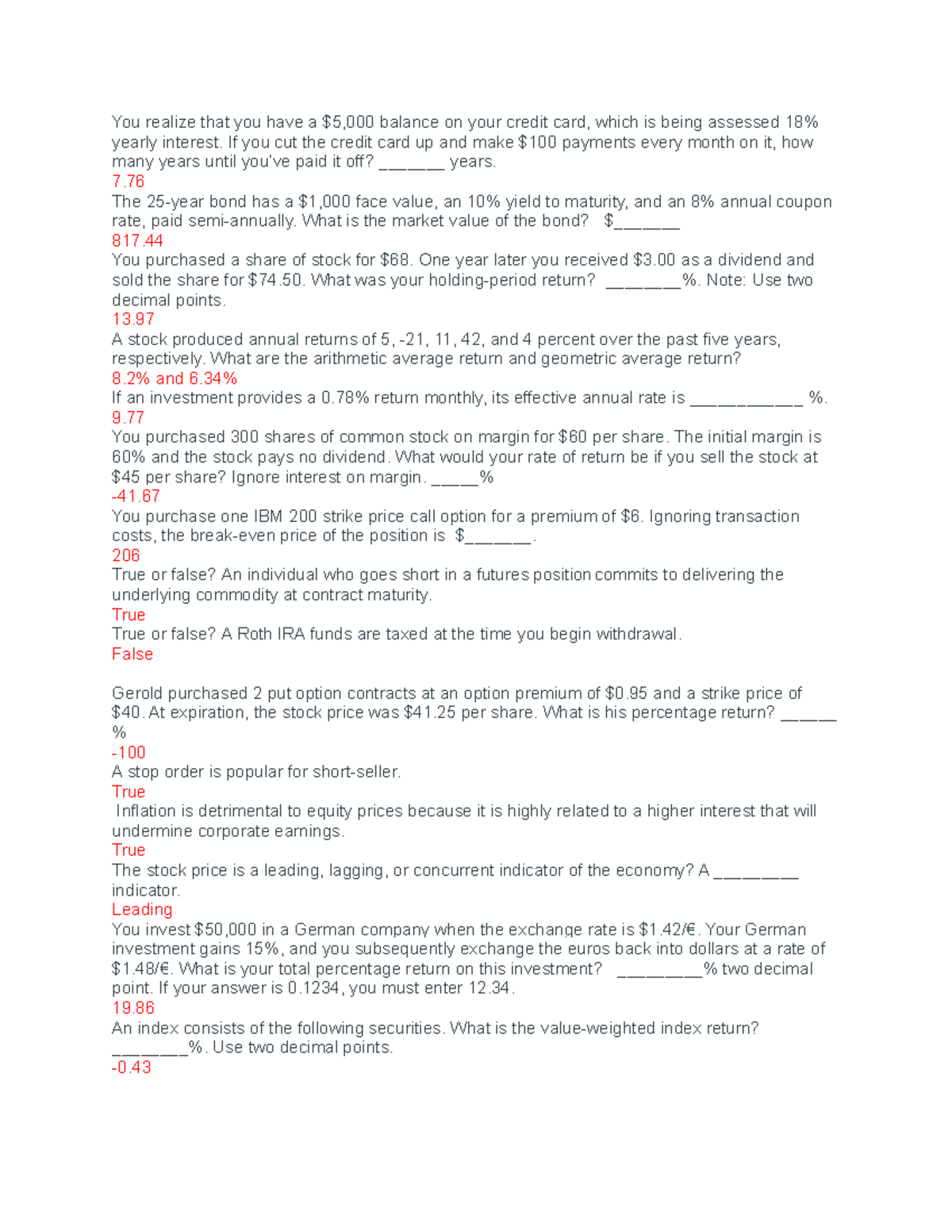 IA- Exam One Cheat Sheet (Additional) - You realize that you have a ...