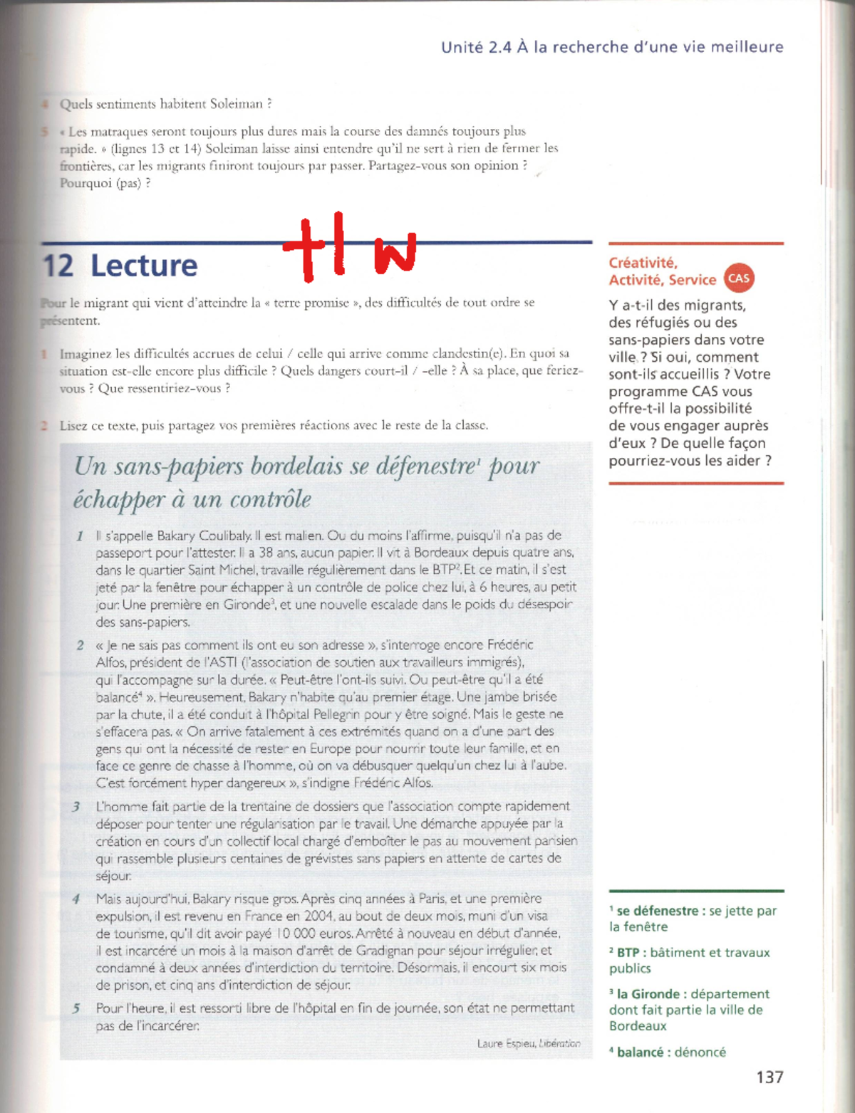 Immigration part2 IB French B homework - Studocu