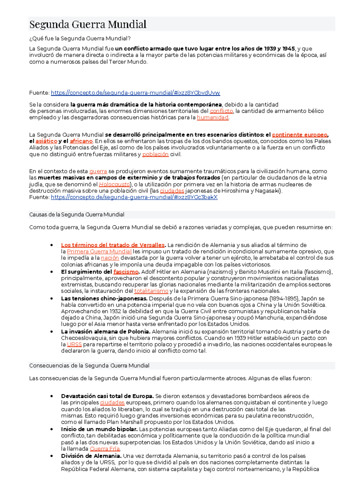 Segunda Guerra Mundial - Fuente: concepto/segunda-guerra-mundial/# ...