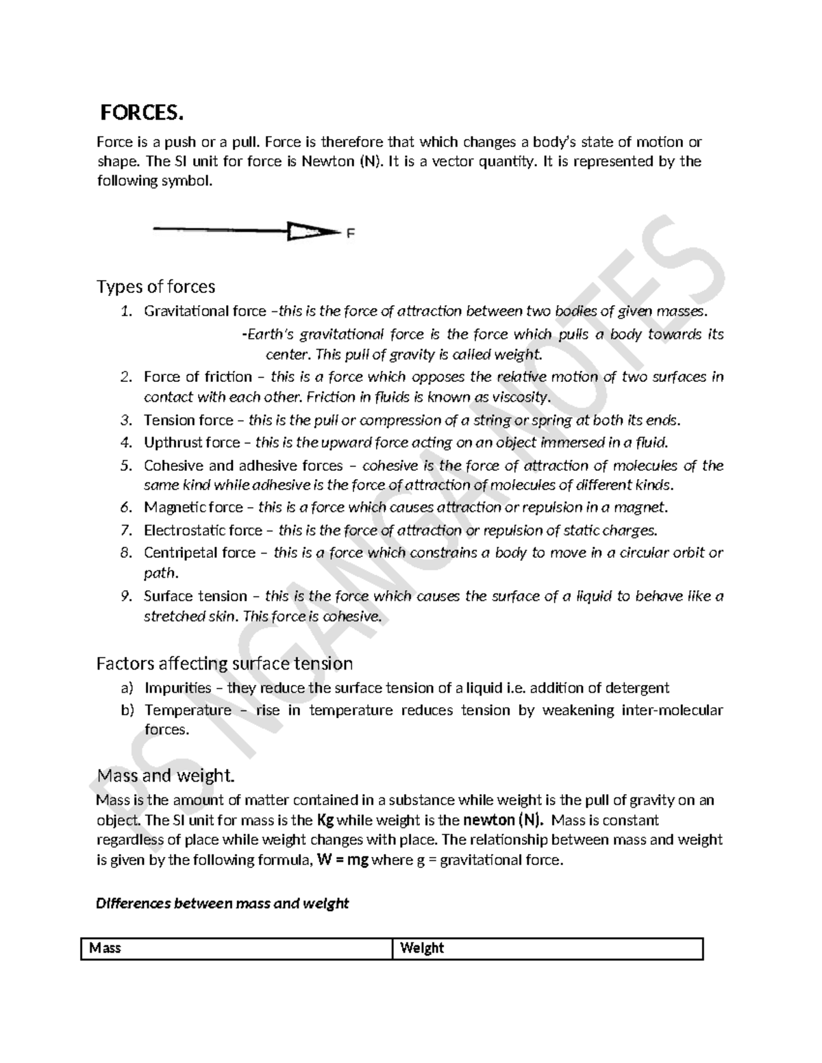 Physical science 1 094824 - FORCES. Force is a push or a pull. Force is ...