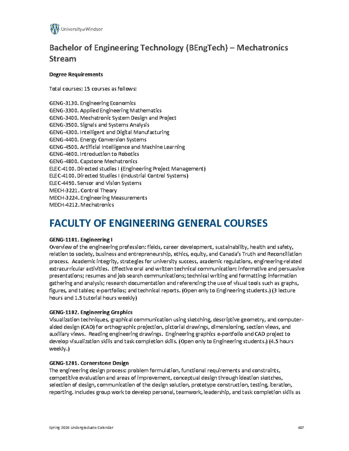 BEng Tech - Mechatronics Courses - Bachelor of Engineering Technology (BEngTech) – Mechatronics ...