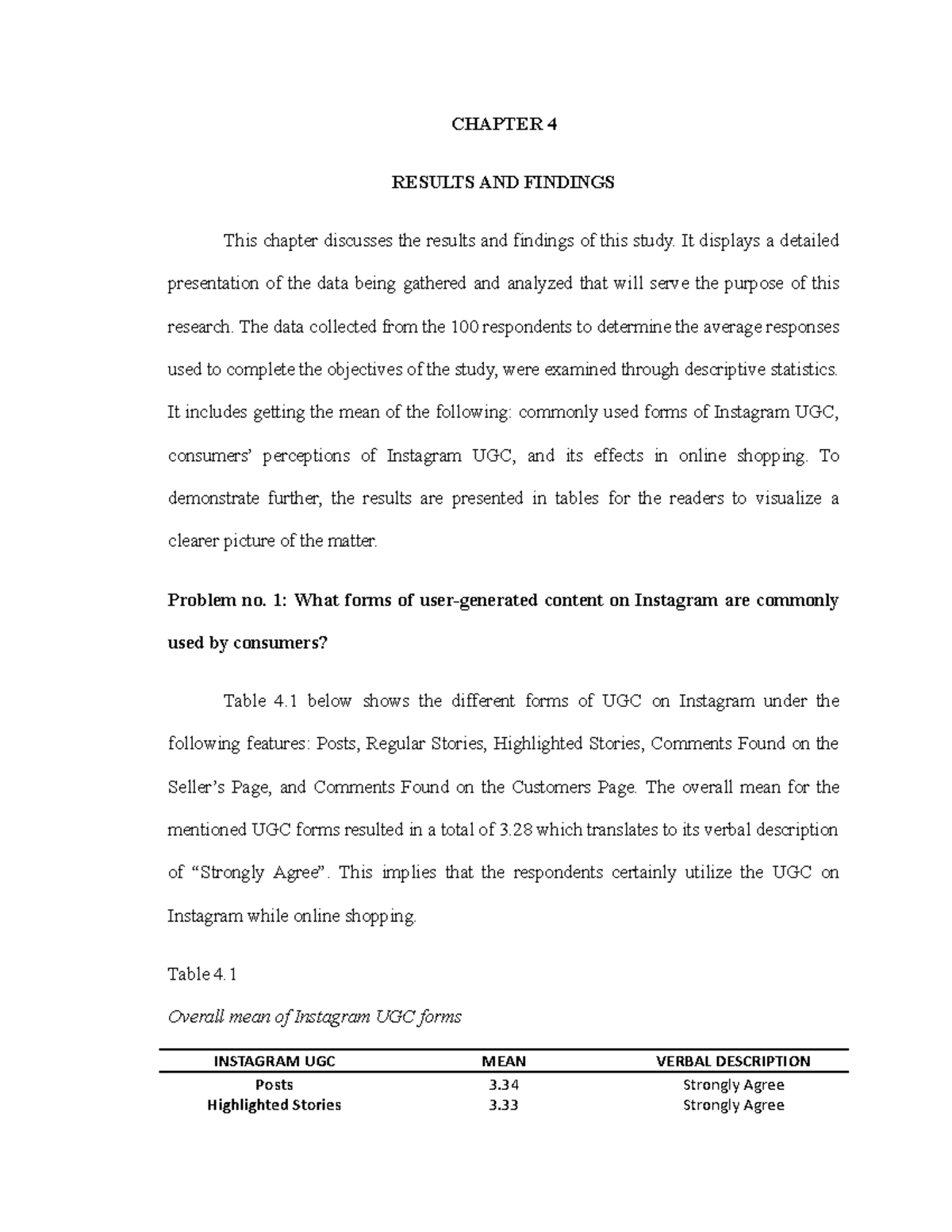 Chapter-4 coursework - CHAPTER 4 RESULTS AND FINDINGS This chapter ...