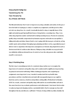 CC0005 - NTU - Healthy Living and Wellbeing - Studocu