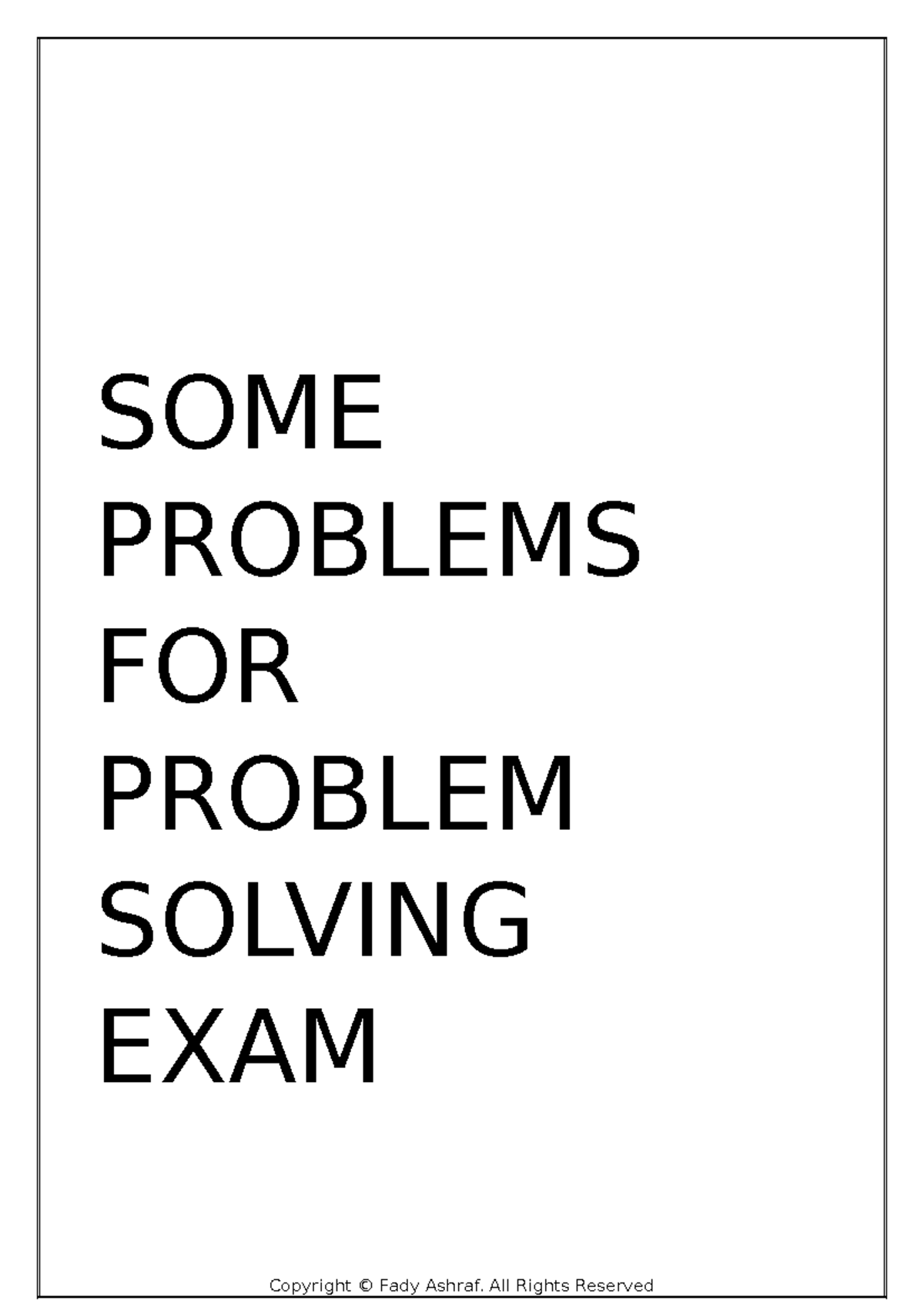 PSExam - problem solving - Data and AI Fundamentals L1 - SOME PROBLEMS ...
