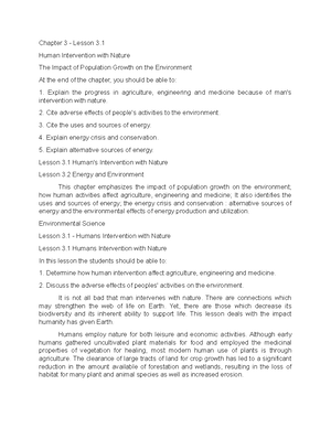 Lesson 2.1 General Characteristics of a Population - Chapter 2 - Lesson ...