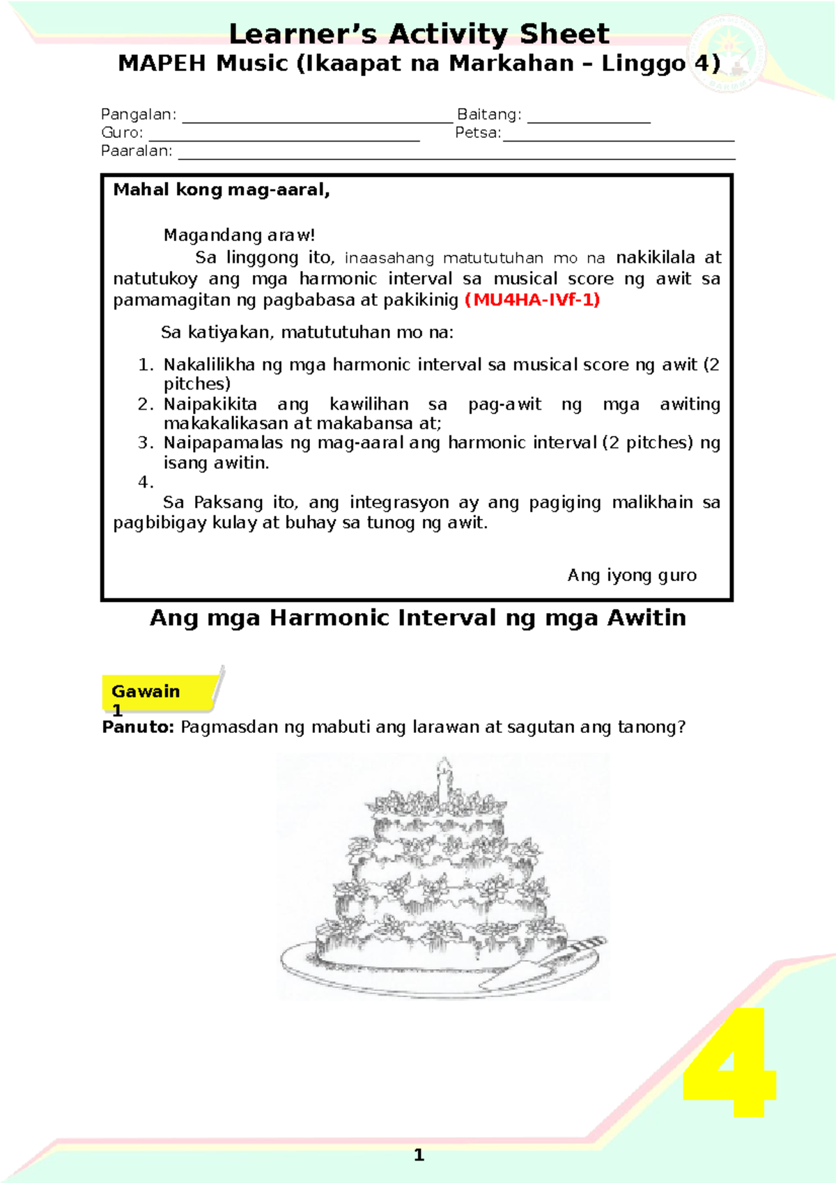 G4 mus Q4 W4 - Okjvjcjv - Pangalan: ___________________________________ Baitang ...